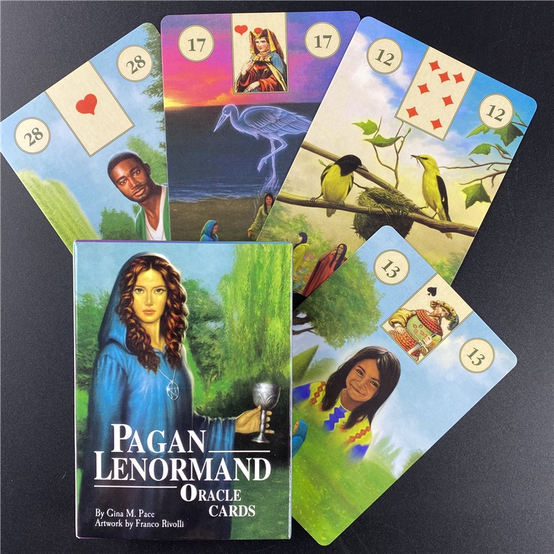 Pagan Lenormand Cartas Versão Inglês Mistério Tarot Deck Divação ...