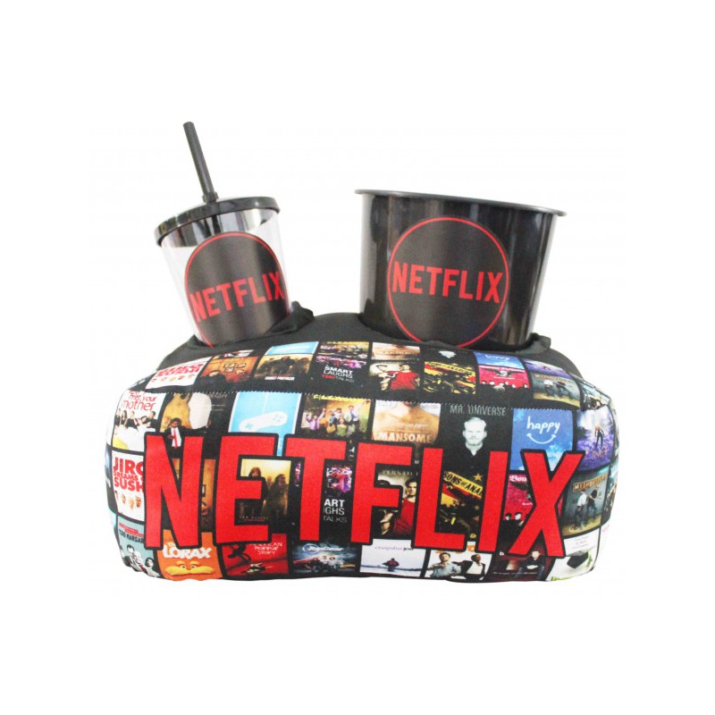 Almofada Netflix Kit Pipoca Porta Balde E Copo 35 Cm | Shopee Brasil