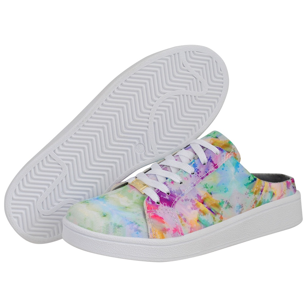 Mule Flatform Plataforma Feminino Com Amarração Tye Day Crshoes 4035 ...