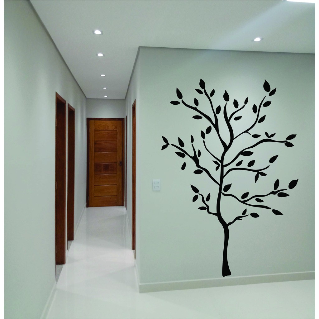 Adesivo decoração parede sala ÁRVORE desenho | Shopee Brasil