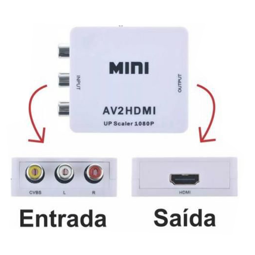 Adaptador Conversor De Cabos Aparelhos Televisão Audio e Vídeo | Shopee ...