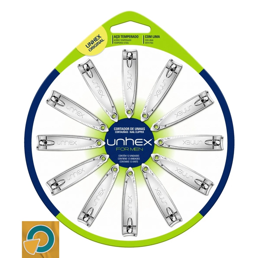 Cortador de Unha Unhex para Mãos, Cartela 12 unidades | Shopee Brasil