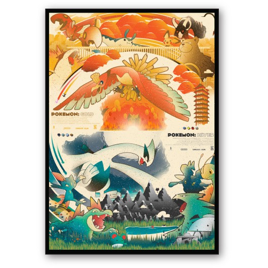 Poster POKEMON GOLD / SILVER (placa decorativa - MDF - 28X40cm ...