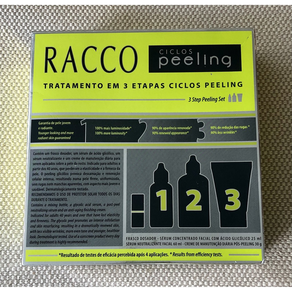 Racco Tratamento em 3 Etapas Ciclos Peeling (1620) - Racco | Shopee Brasil