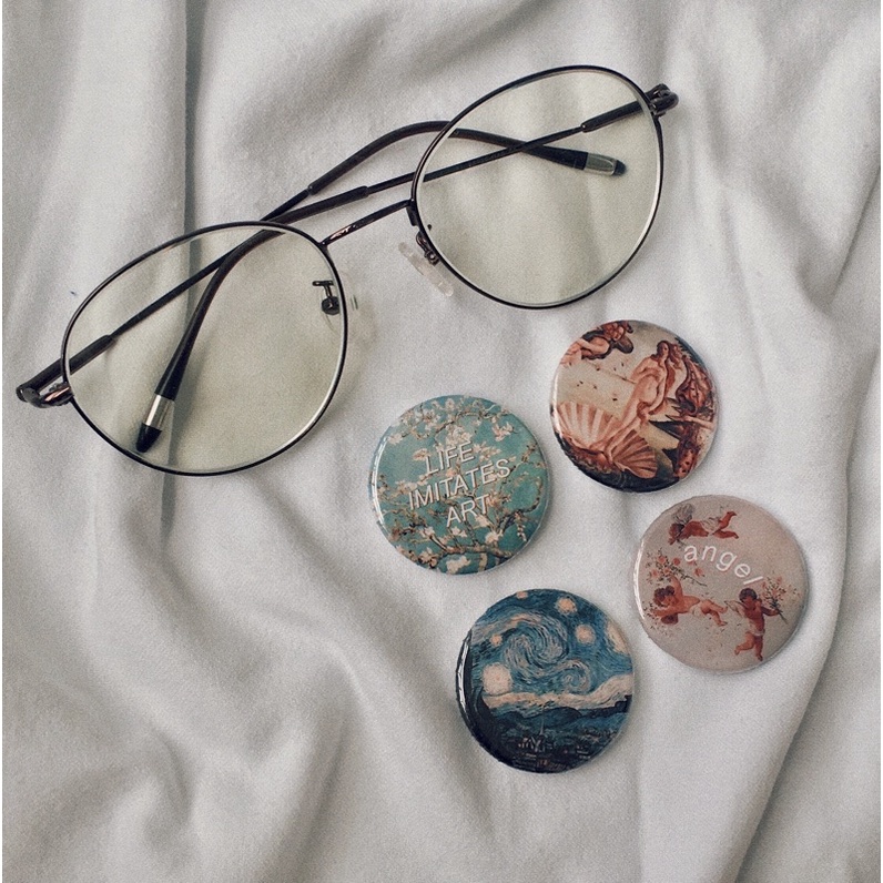 bottons/broches artsy - pinturas aesthetic | Shopee Brasil