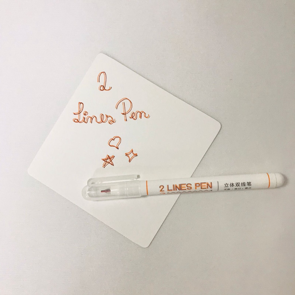 Caneta 2 Lines Pen (1 Unidade) | Shopee Brasil