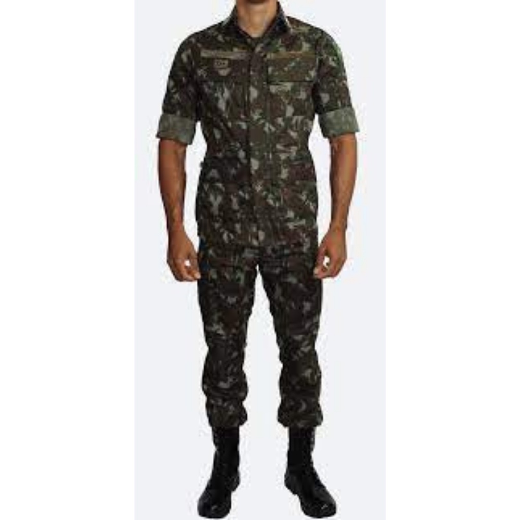 Farda Camuflada Alta Solidez Tipo Lisa uniforme padrão Exército calça ...