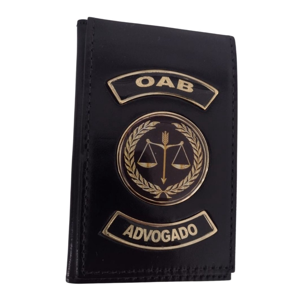 Carteira em couro com símbolo profissão - OAB Advogado profissão ...