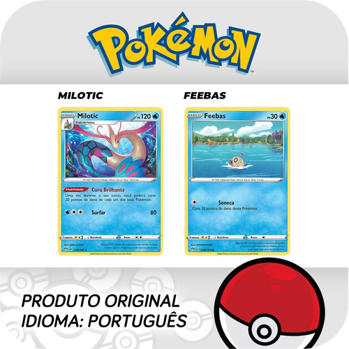 Kit Carta Pokémon Milotic E Feebas Evolução Original Pt | Shopee Brasil