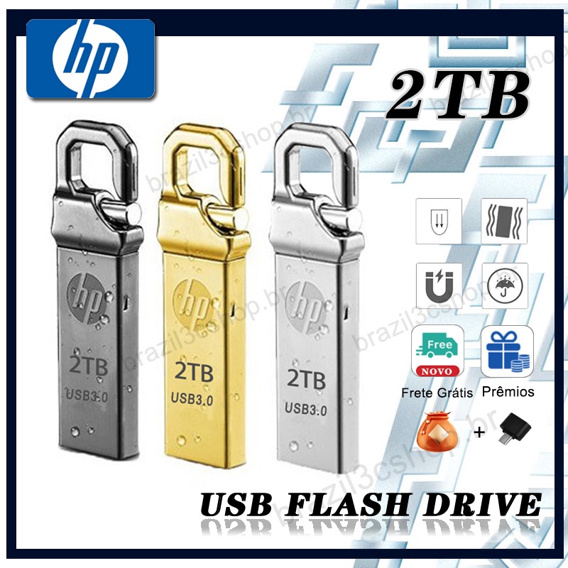Hp Pen drive 2TB Flash drives/128gb/512gb | Shopee Brasil