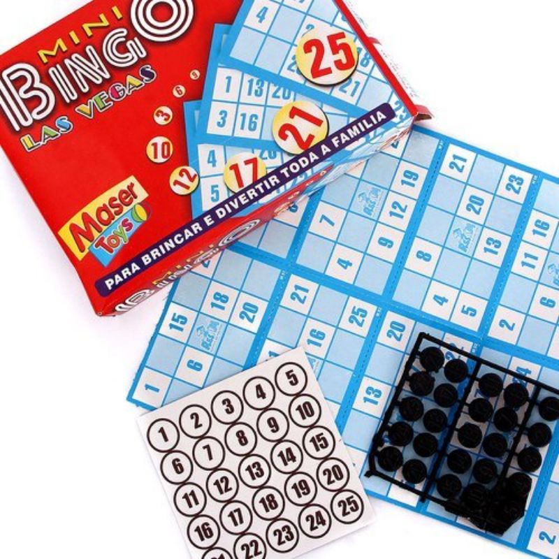 Mini Jogo Bingo Las Vegas Com 10 Cartelas Maser Toys | Shopee Brasil