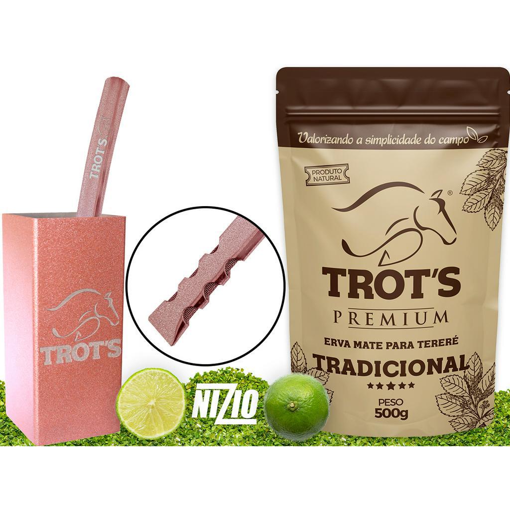 Kit Terere Trots Inox Rosa Copo Quadrado Bomba Chata Erva | Shopee Brasil