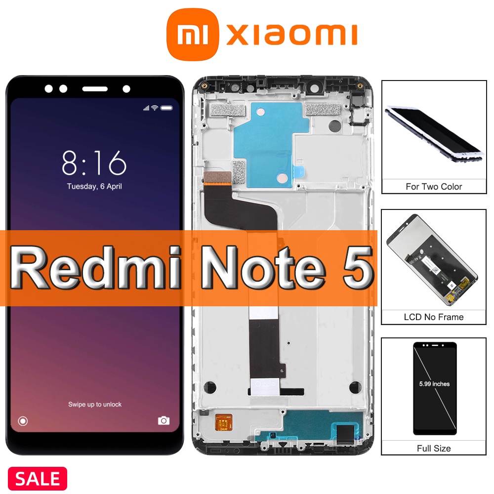Tela Frontal Redmi Note 5 Pro / Note5 Touch Display Lcd De Substituição ...