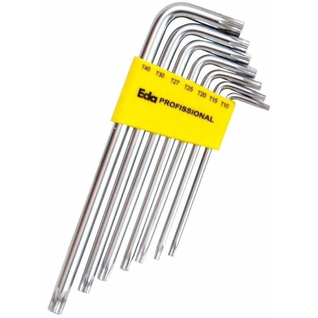 Jogo Chave Torx Tipo L Torque Hexalobular 7 Peças T10 A T40 | Shopee Brasil