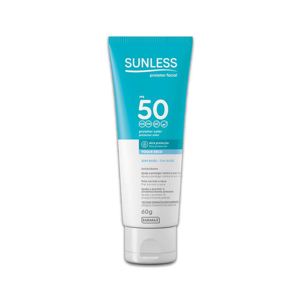 Protetor Solar Facial FPS 50 Sunless - 60g | Shopee Brasil
