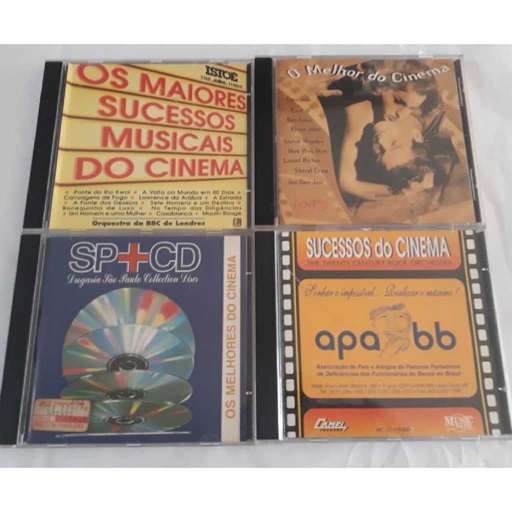 Lote 4 CDs Trilhas Sonoras e Sucessos do Cinema (varios) | Shopee Brasil