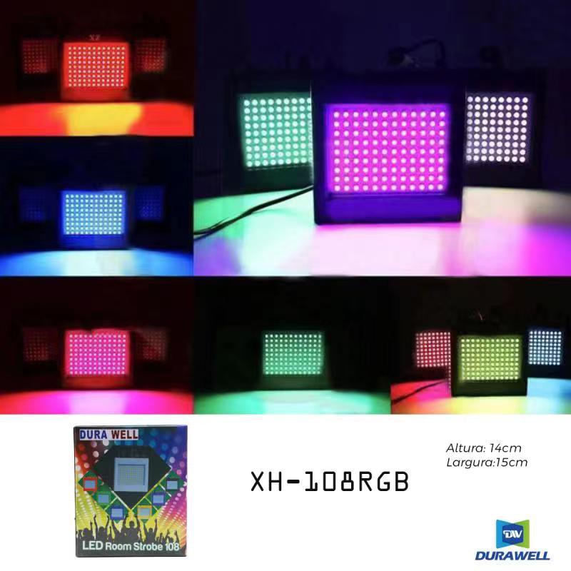STROBO DE LED RGB 12LEDS XH-108RGB | Shopee Brasil