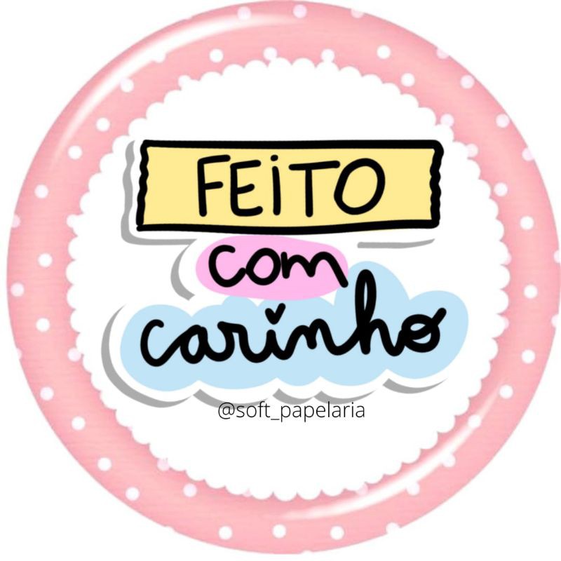 TAG adesiva Feito Com Carinho | Shopee Brasil