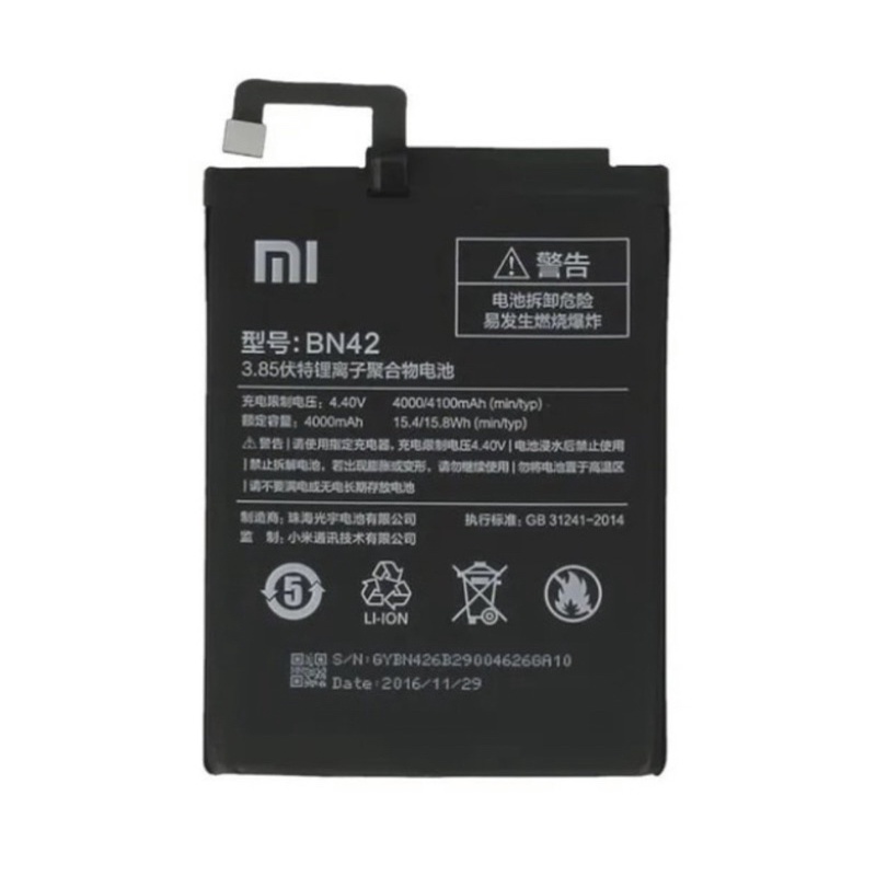 Bateria Xiaomi Bn42 Redmi 4 Original Lacrada | Shopee Brasil