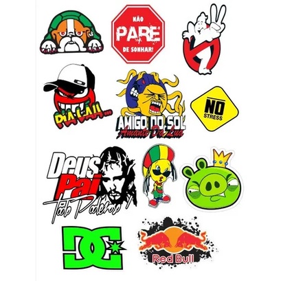 Cartela De Adesivos Moto Motocross Carro Bike Caminhao 8 | Shopee Brasil