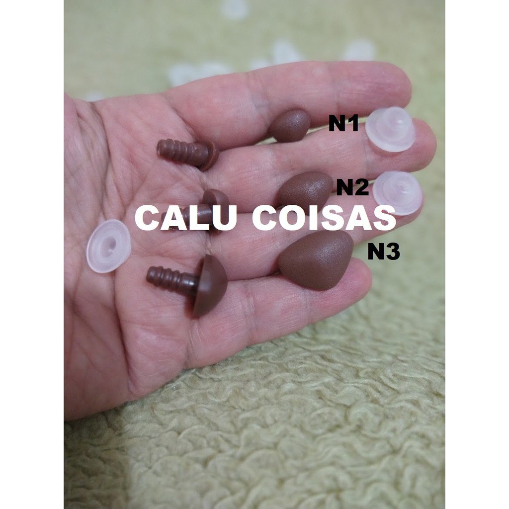 30 Fuça Fucinho Focinho Ns 1, 2 E 3 Marrom Amigurumi Artesanato PRODUTO ...