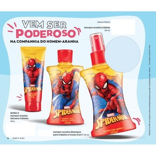 Linha Homem Aranha para criancas a partir dos 03 anos Spider-man Avon ...