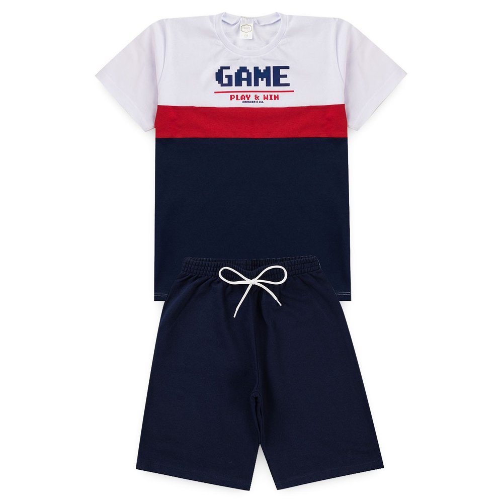 Conjunto 1/2 Malha Game Play & Win Branco | Shopee Brasil