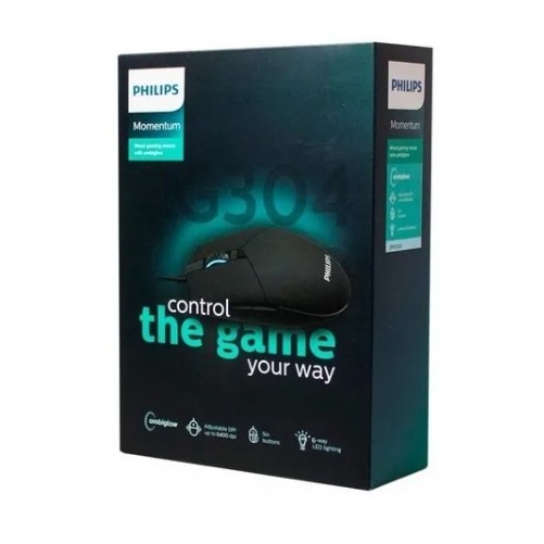 Mouse Gamer Philips G404/G304/G314 Led Usb Com Fio | Shopee Brasil