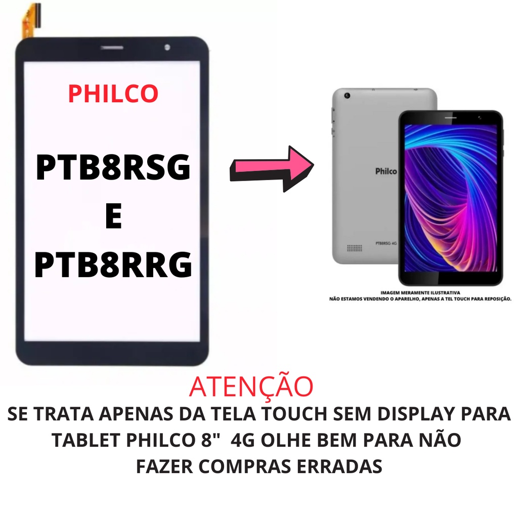 tela touch para tablet philco 32 G modelo PTB8RSG E PTB8RRG | Shopee Brasil
