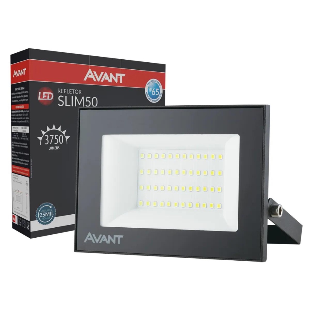 Refletor Avant Led Slim - 10w 20w 30w 50w 100w | Shopee Brasil