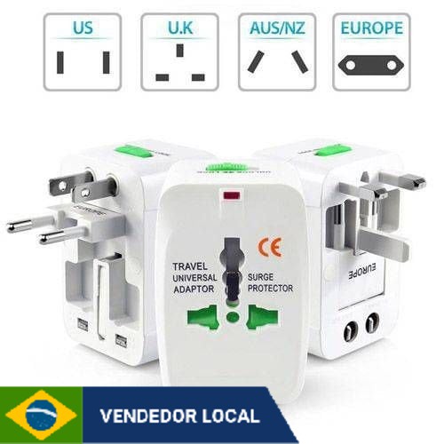 Adaptador Internacional All-in-one Universal Tomadas-premium BIVOLT | Shopee Brasil