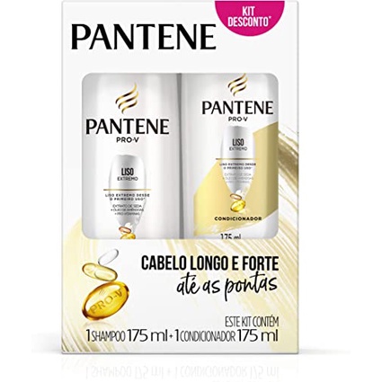Kit Pantene Liso Extremo Shampoo 175ml + Condicionador Liso Extremo 175mL | Shopee Brasil
