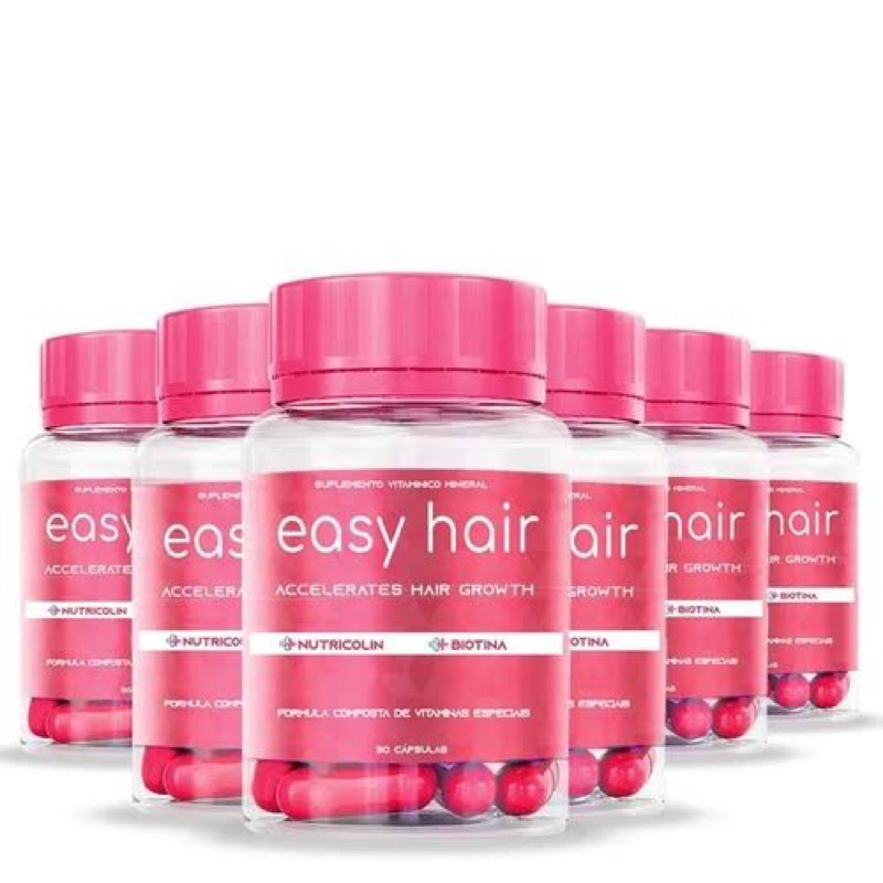Easy Hair Suplemento Capilar para Cabelo, Unhas e Pele - 30 Cápsulas (1 ...