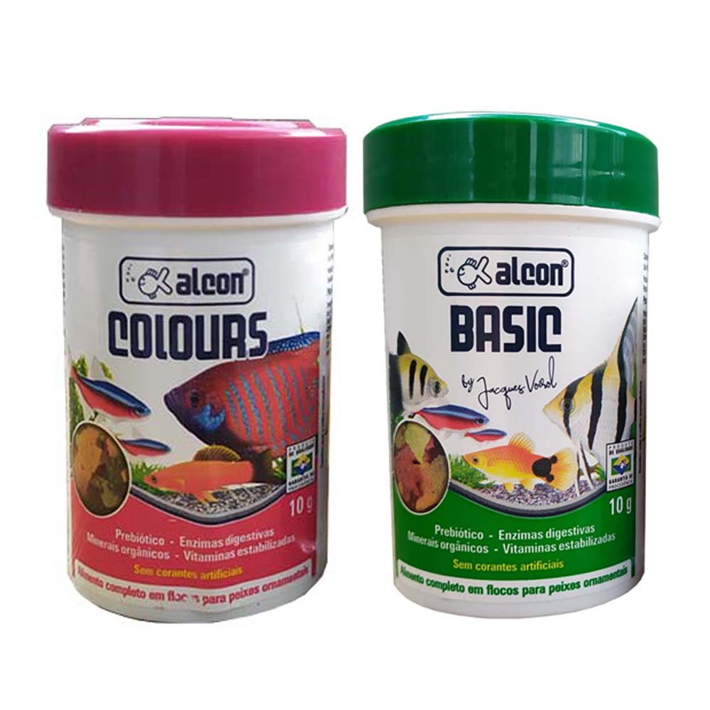Ração Para Peixes Alcon Basic e Colours 10g | Shopee Brasil