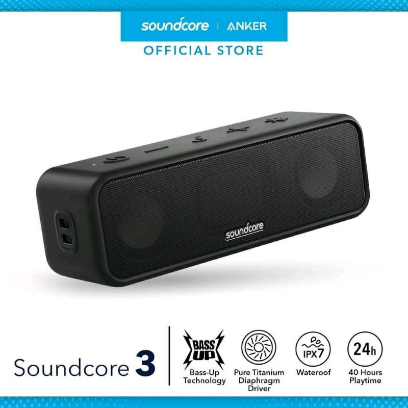 caixa de som Bluetooth original Anker soundcore 3 | Shopee Brasil