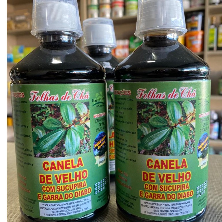 Canela de Velho com Sucupira e Garra do Diabo 400ml | Shopee Brasil