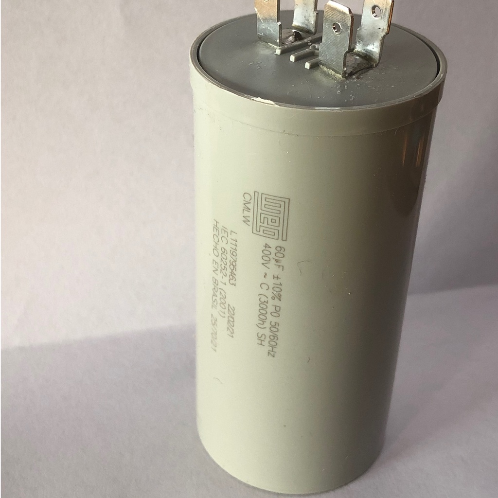 Capacitor Permanente 60uf - 400v 50/60hz Sh Weg | Shopee Brasil