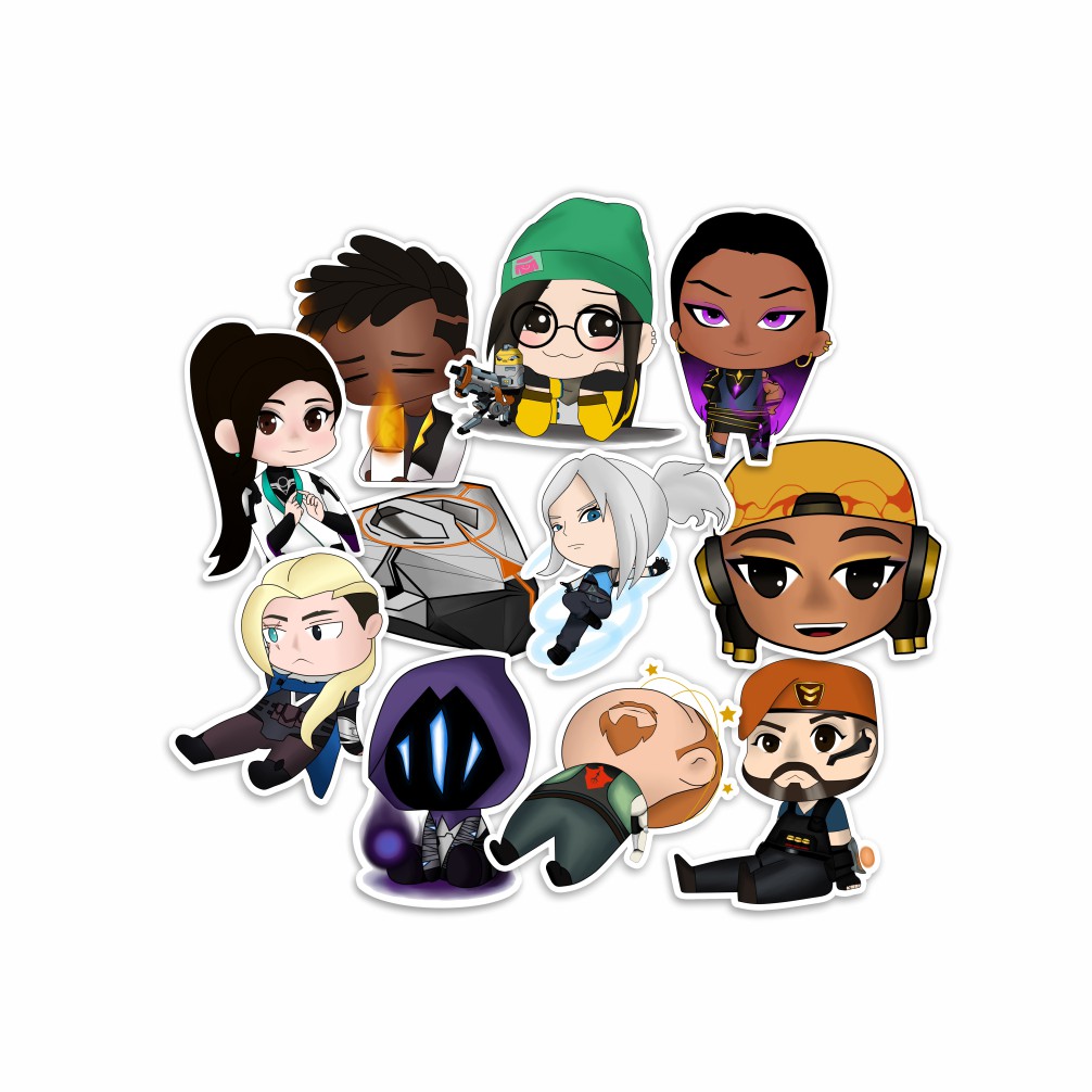 Kit Adesivos Stickersbombs Valorant Autorais Gamer | Shopee Brasil