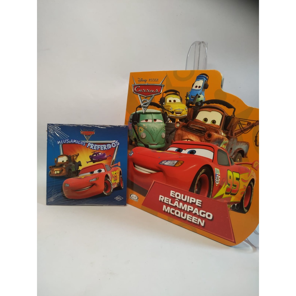 Kit Livro Infantil Carros Disney Pixar- Equipe Ralâmpago McQueen e Meus ...