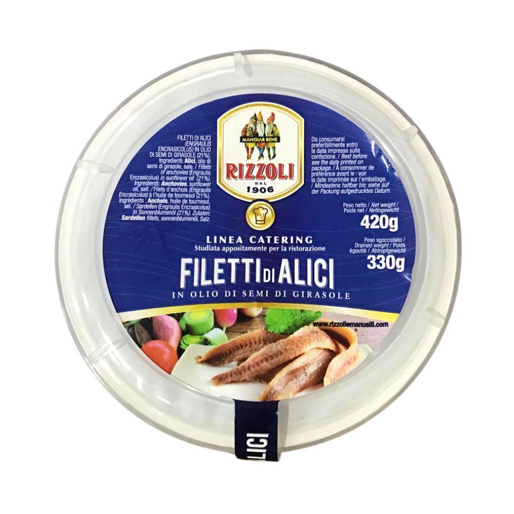 Anchova Aliche Gourmet em Óleo de Girassol Rizzoli 330g | Shopee Brasil