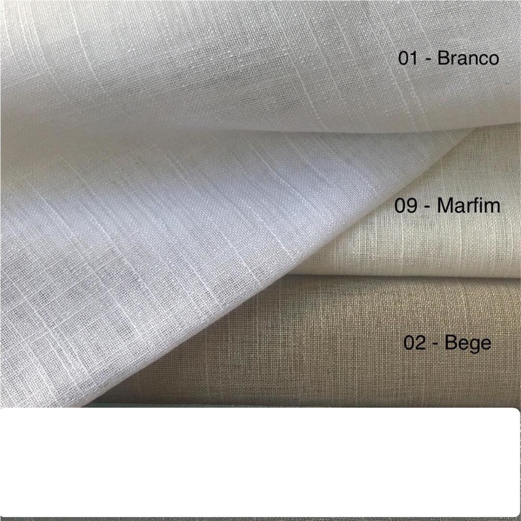 Tecido Voil Linho Flamê P/Cortinas/Decoração Largura: 2,80 M x 2 M ...