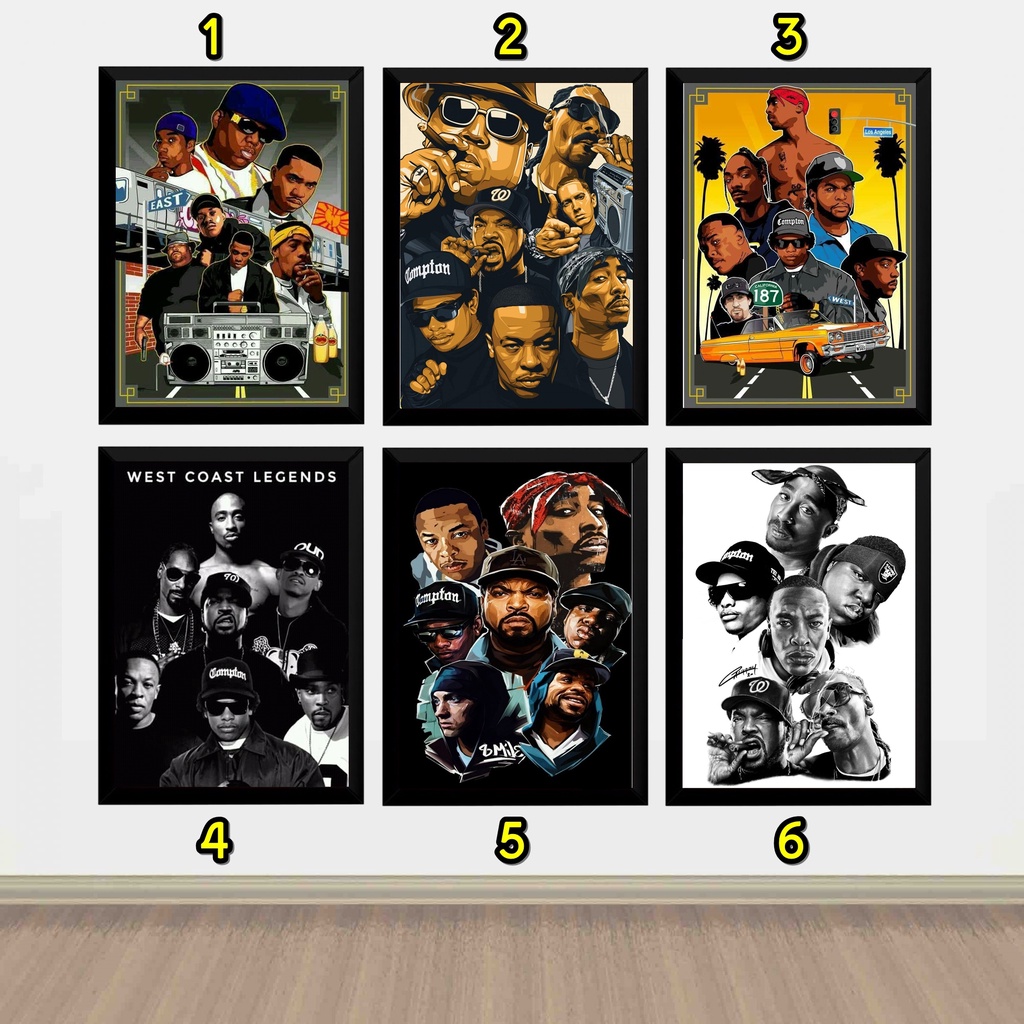 Quadro Decorativo Rappers Hip Hop Art | Shopee Brasil