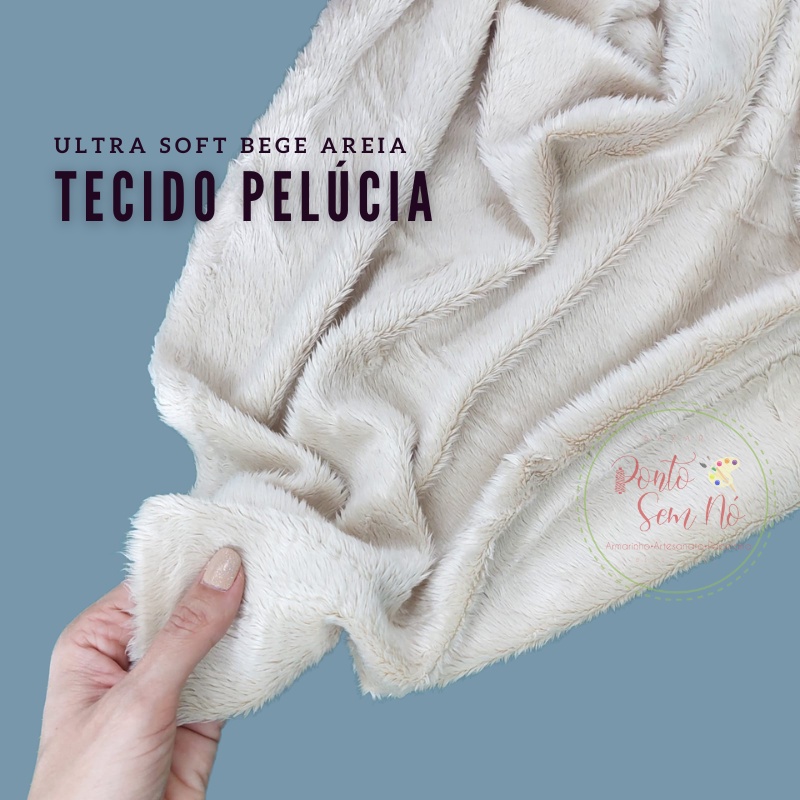 Tecido Pelúcia Ultra Soft Bege Areia 0.50cm x 1.60m de largura | Shopee ...