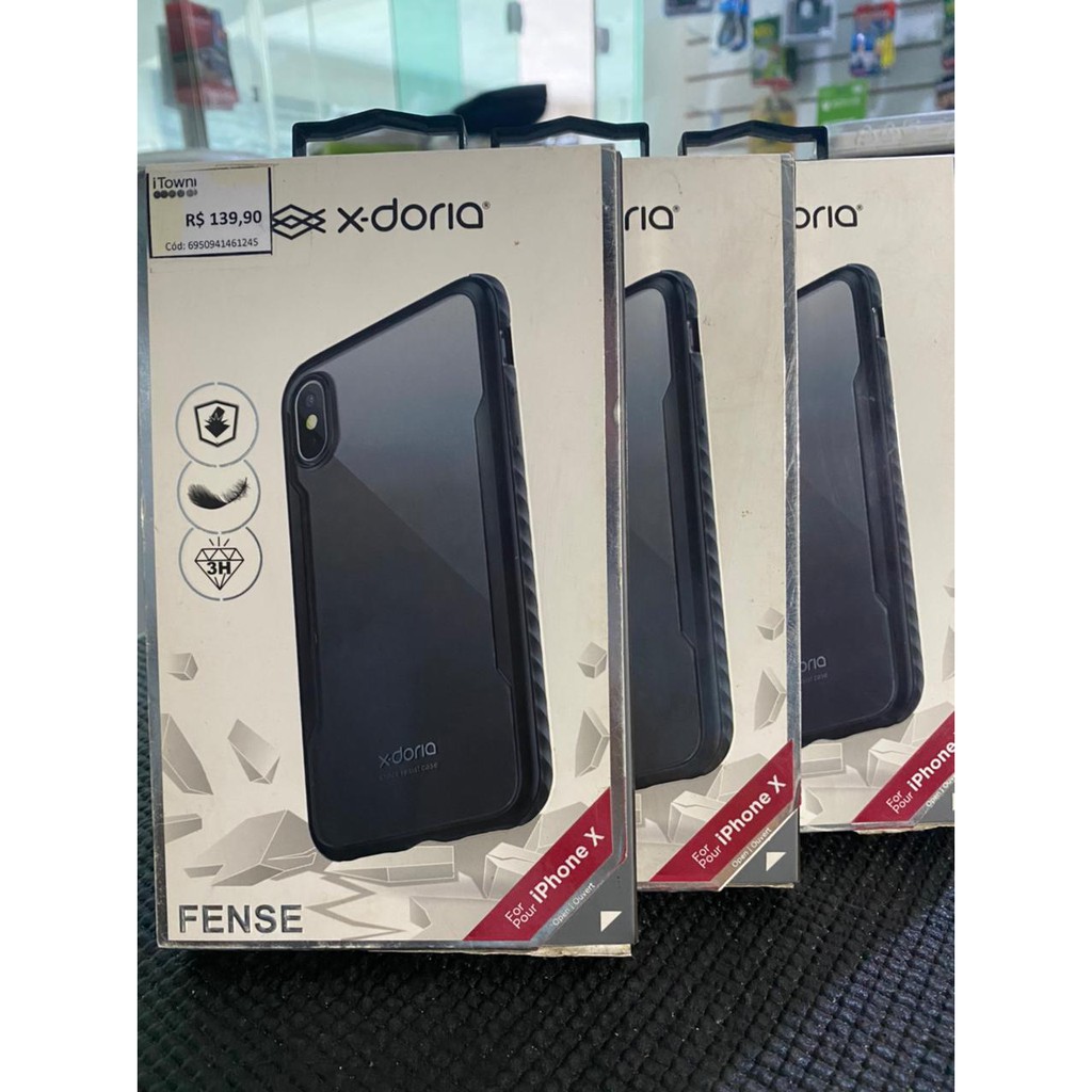 Capa iPhone-x Original X-doria Defense Lux Black Leather | Shopee Brasil