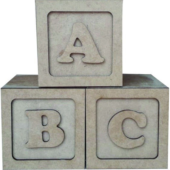 7 cubo em mdf 8x8x8 com letras no centro | Shopee Brasil