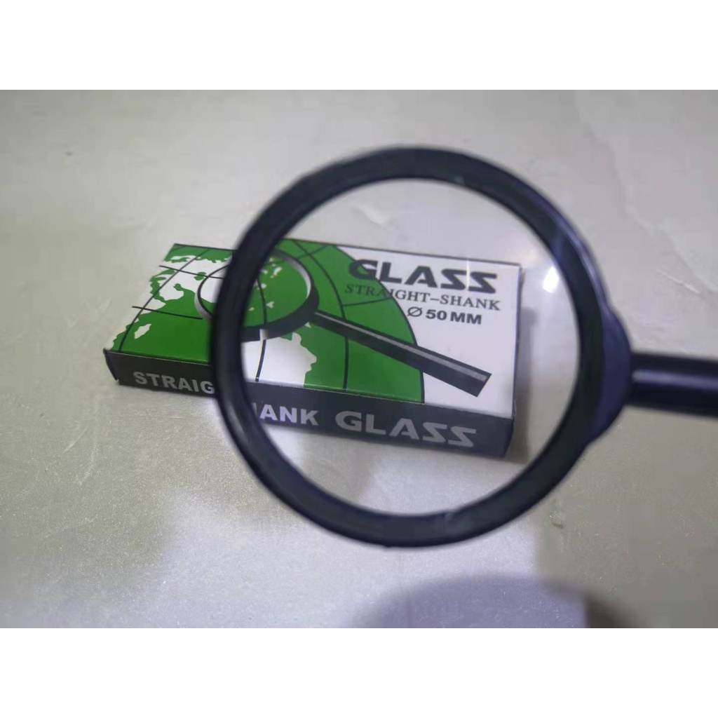 Lupa Glass de Mão Cabo Plástico Lente Aumento Zoom 50mm Leitura ...