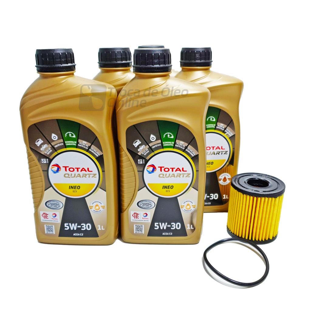 Kit Troca de Oleo Peugeot 308 2008 3008 5008 1.6 16v Total Quartz INEO ...