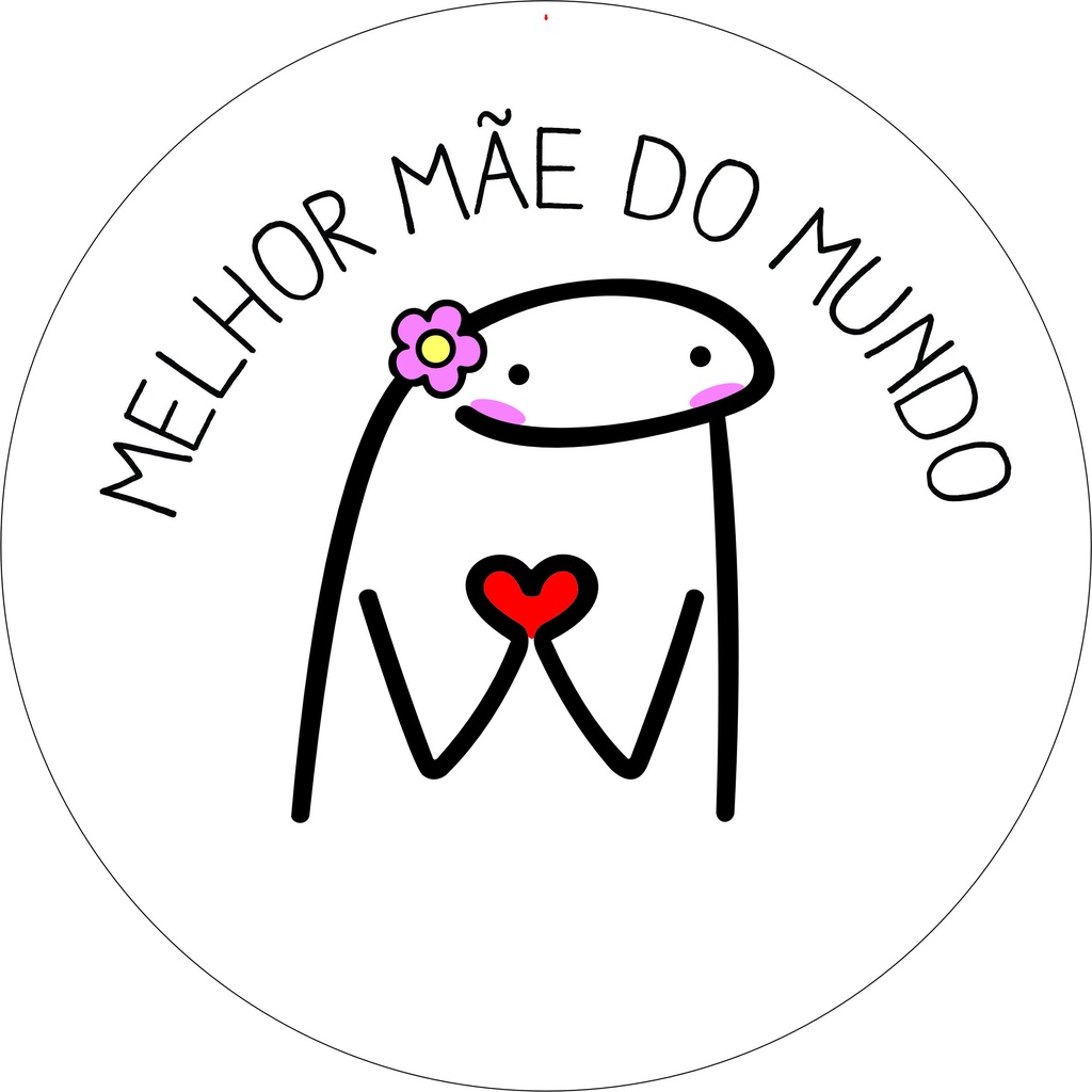 Painel Redondo Tecido Sublimado Flork Meme Melhor Mãe Do Mundo | Shopee ...