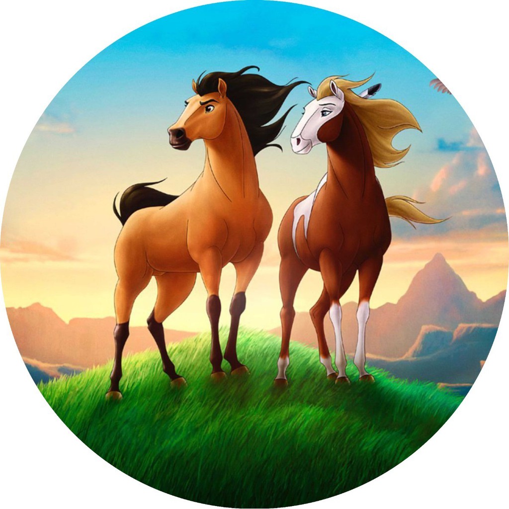 Painel Redondo Cavalo Spirit 1,60 X 1,60 Tecido C/elástico | Shopee Brasil