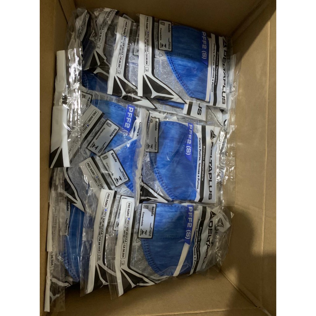 Kit 25 unidades mascara pff2 delta plus ca 38504 | Shopee Brasil